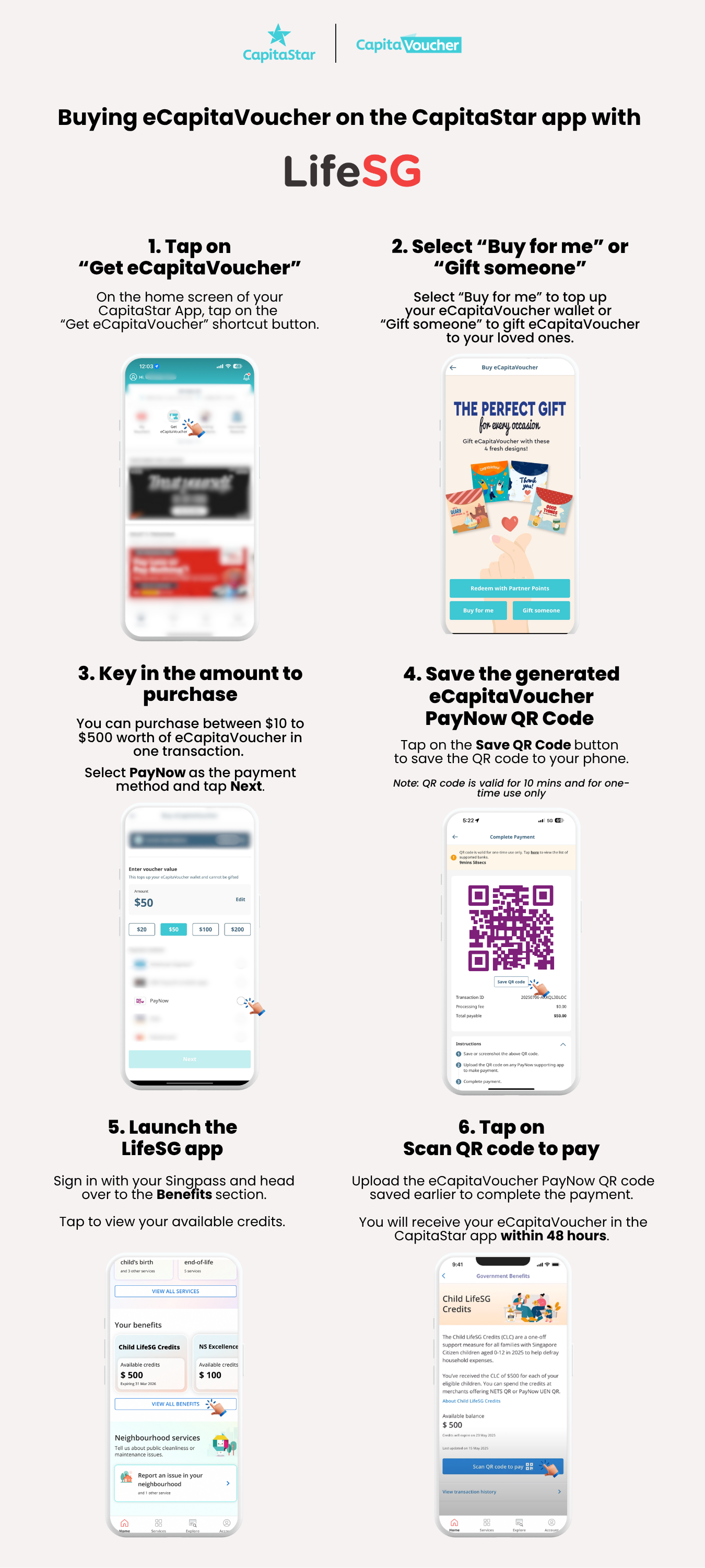 Redeem LifeSG Credits for eCapitaVoucher